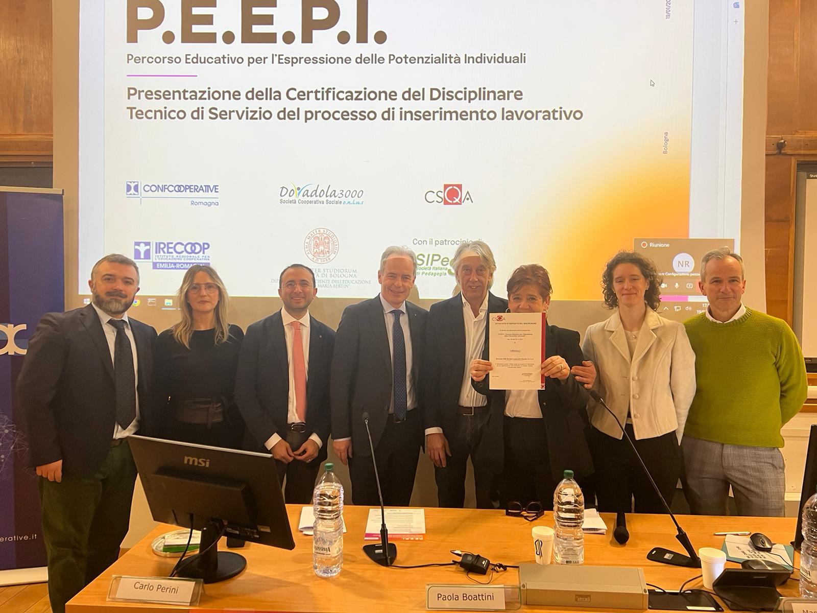 L’inserimento lavorativo oggi può essere certificato PEEPI (Percorso ...